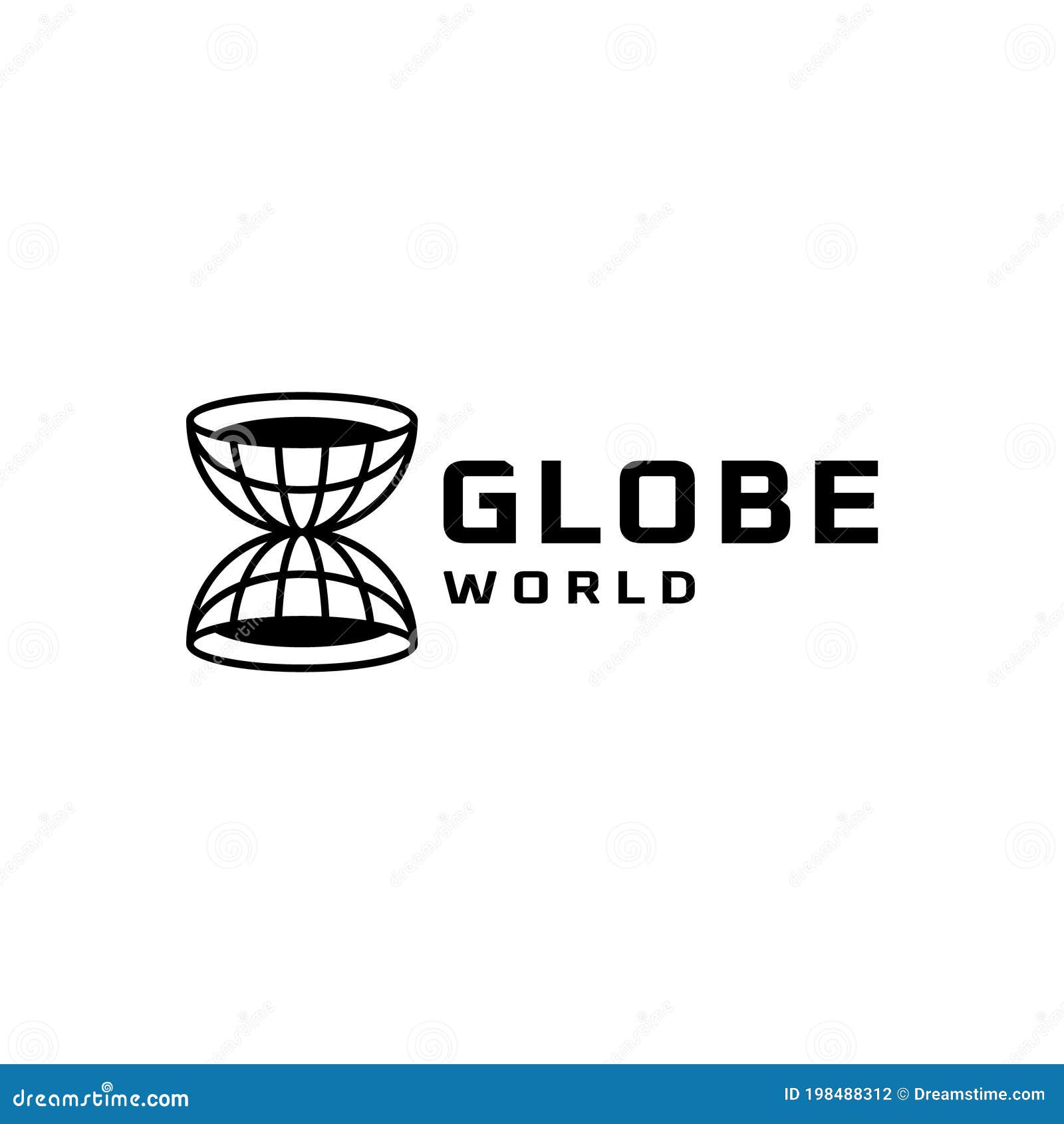 Logo Design for Globe Map of the World Stock Vector - Illustration of ...