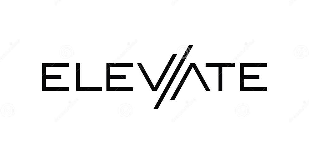 Logo Design Elevate, Typography Text Font Elevate Stock Illustration ...