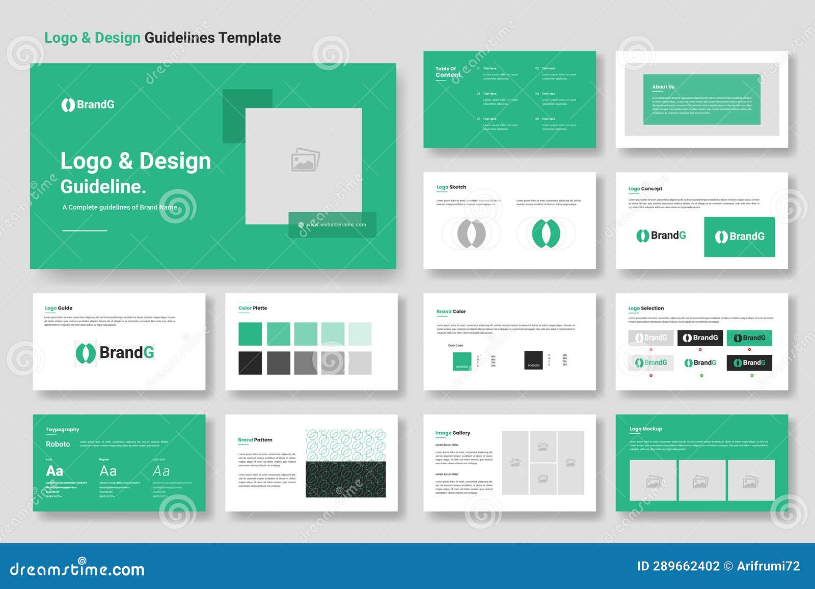 Logo and Design Guidelines Presentation or Visual Brand Identity ...