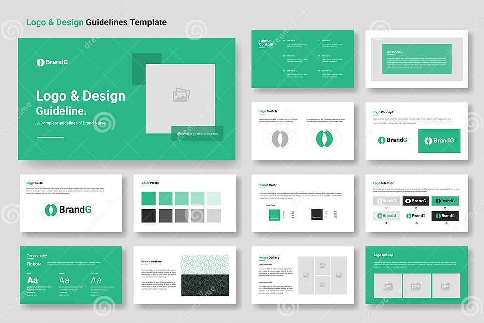 Logo and Design Guidelines Presentation or Visual Brand Identity ...