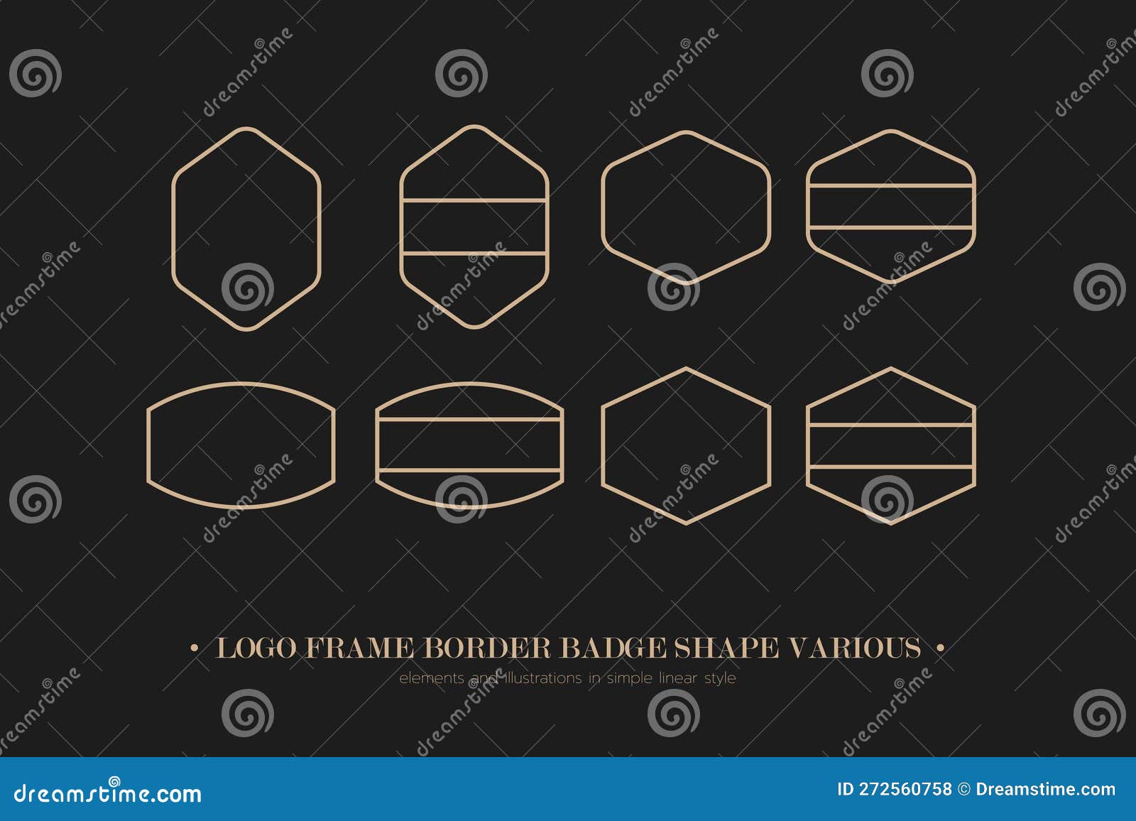 Logo Design, Hexagon Frame Border Badge Stock Vector - Illustration of ...