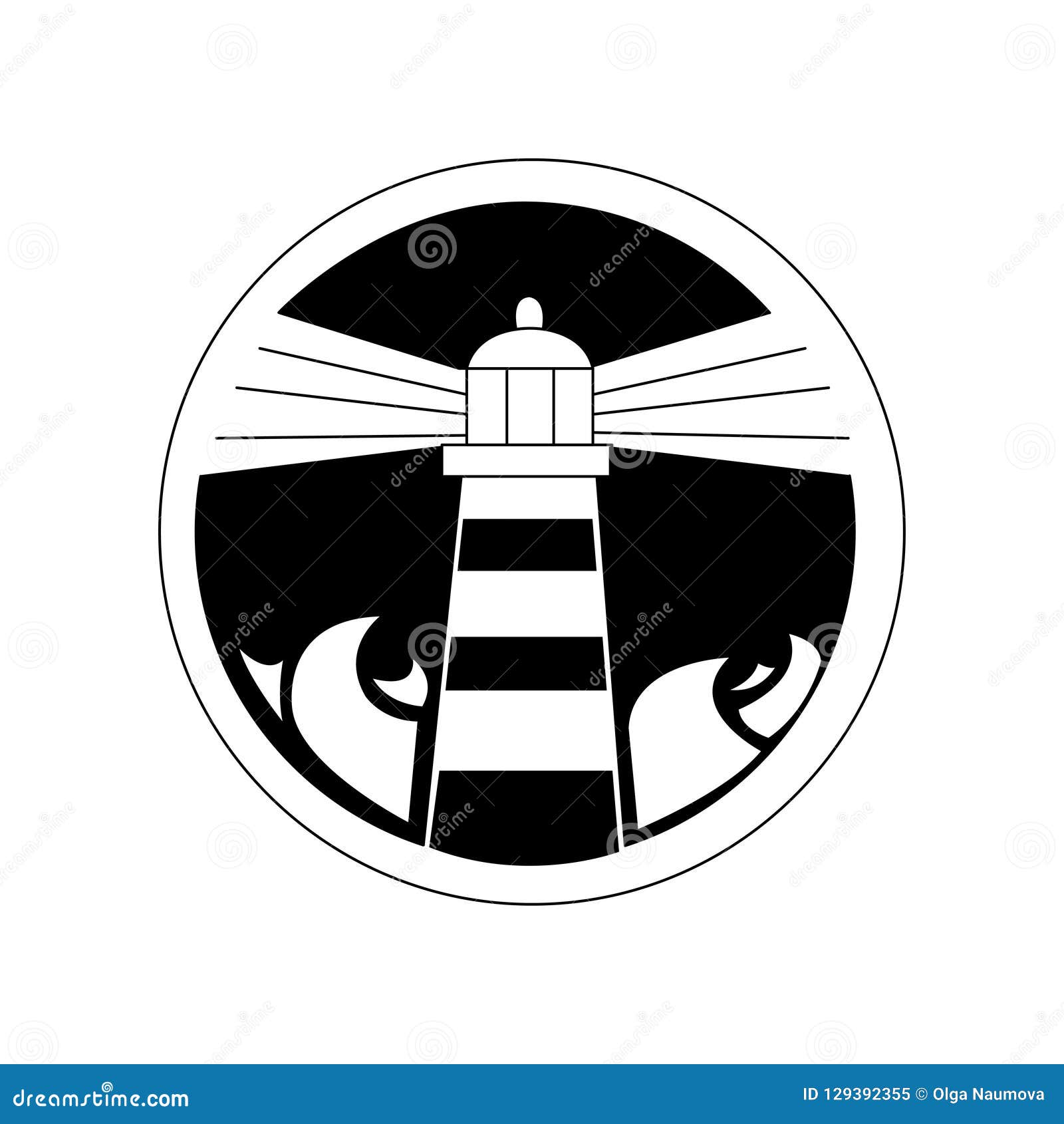 Logo Design of the Holy Lighthouse. Lighthouse Emblem. Stock ...