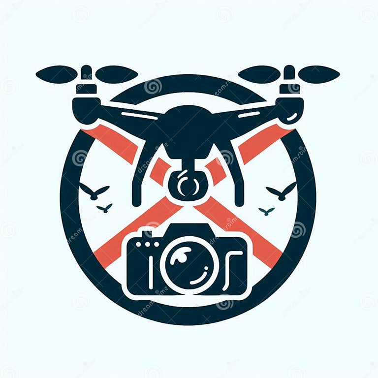 Logo Design with Images of Flying Drones and Using Cameras is ...