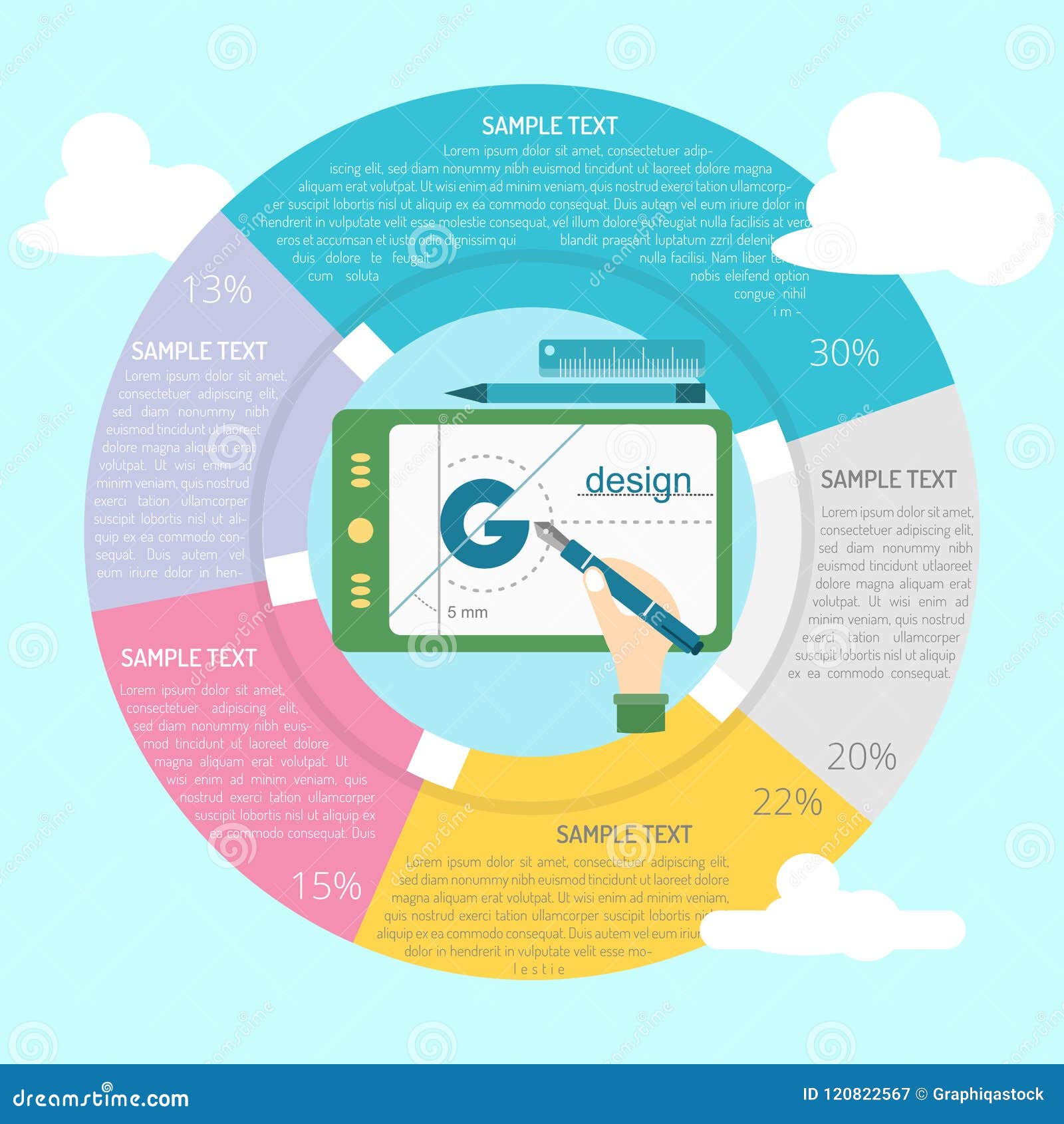 Logo Design Infographic ilustração do vetor. Ilustração de tipografia ...