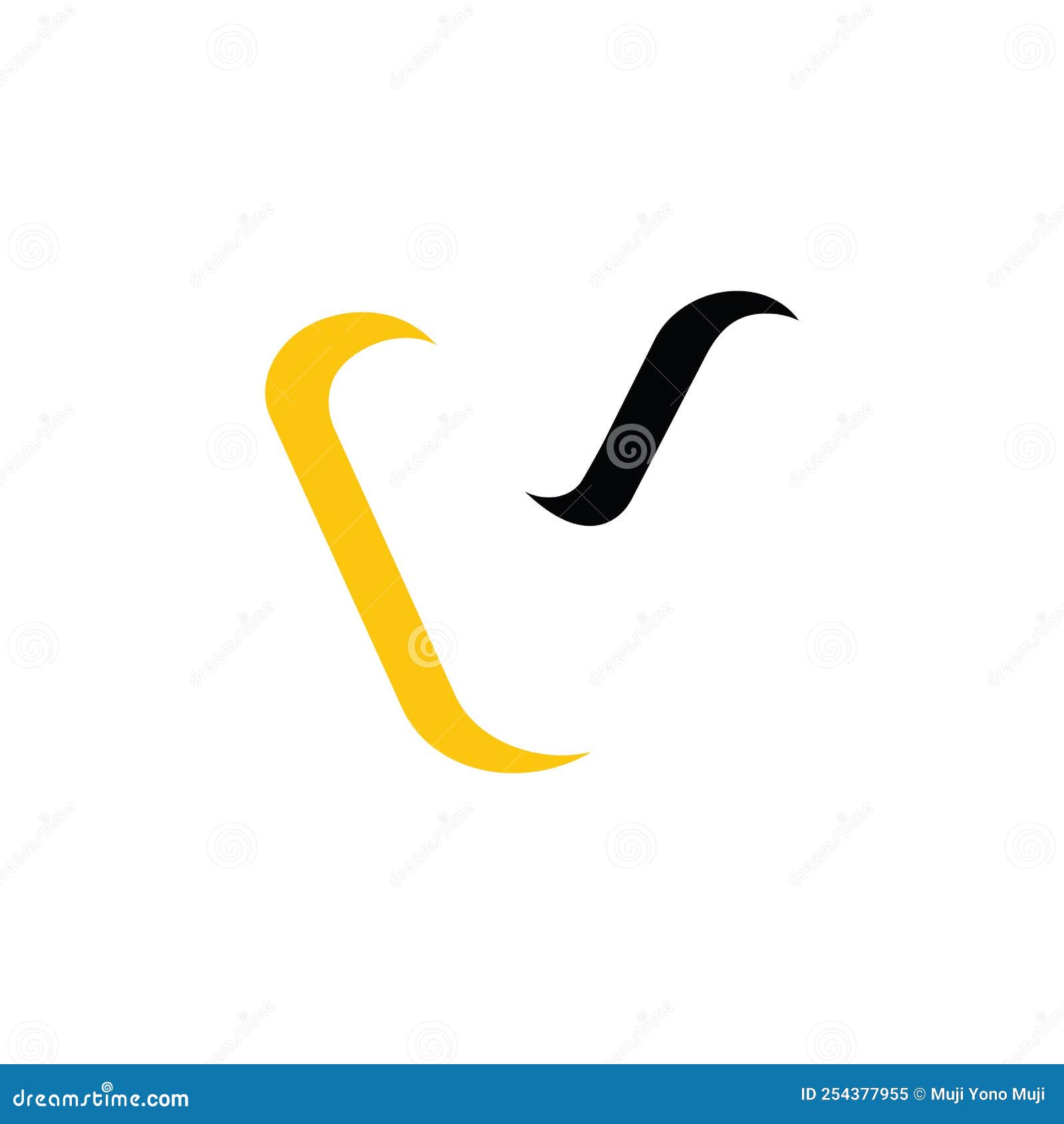 Logo Design Initial Letter V with Artistic Monogram.Logo is Modern ...