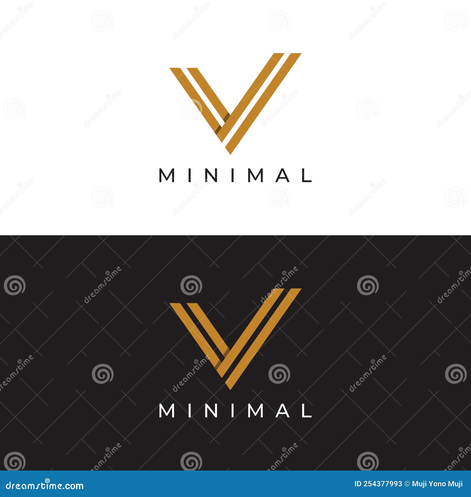 Logo Design Initial Letter V with Artistic Monogram.Logo is Modern ...