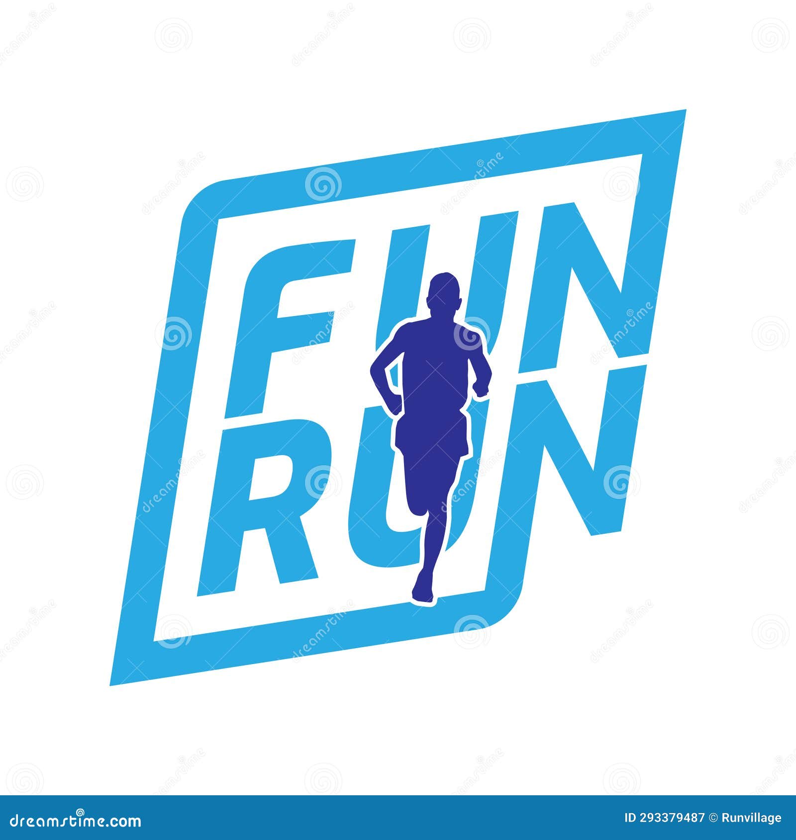 Logo Design for 5K Fun Run Event Stock Vector - Illustration of vector ...
