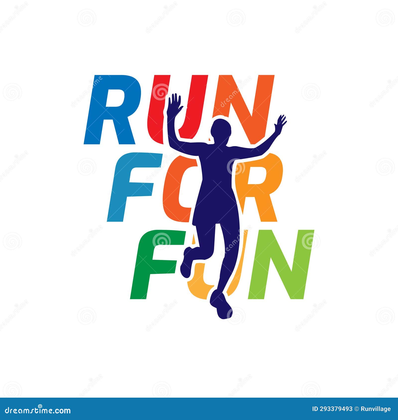 Logo Design for 5K Fun Run Event Stock Vector - Illustration of ...