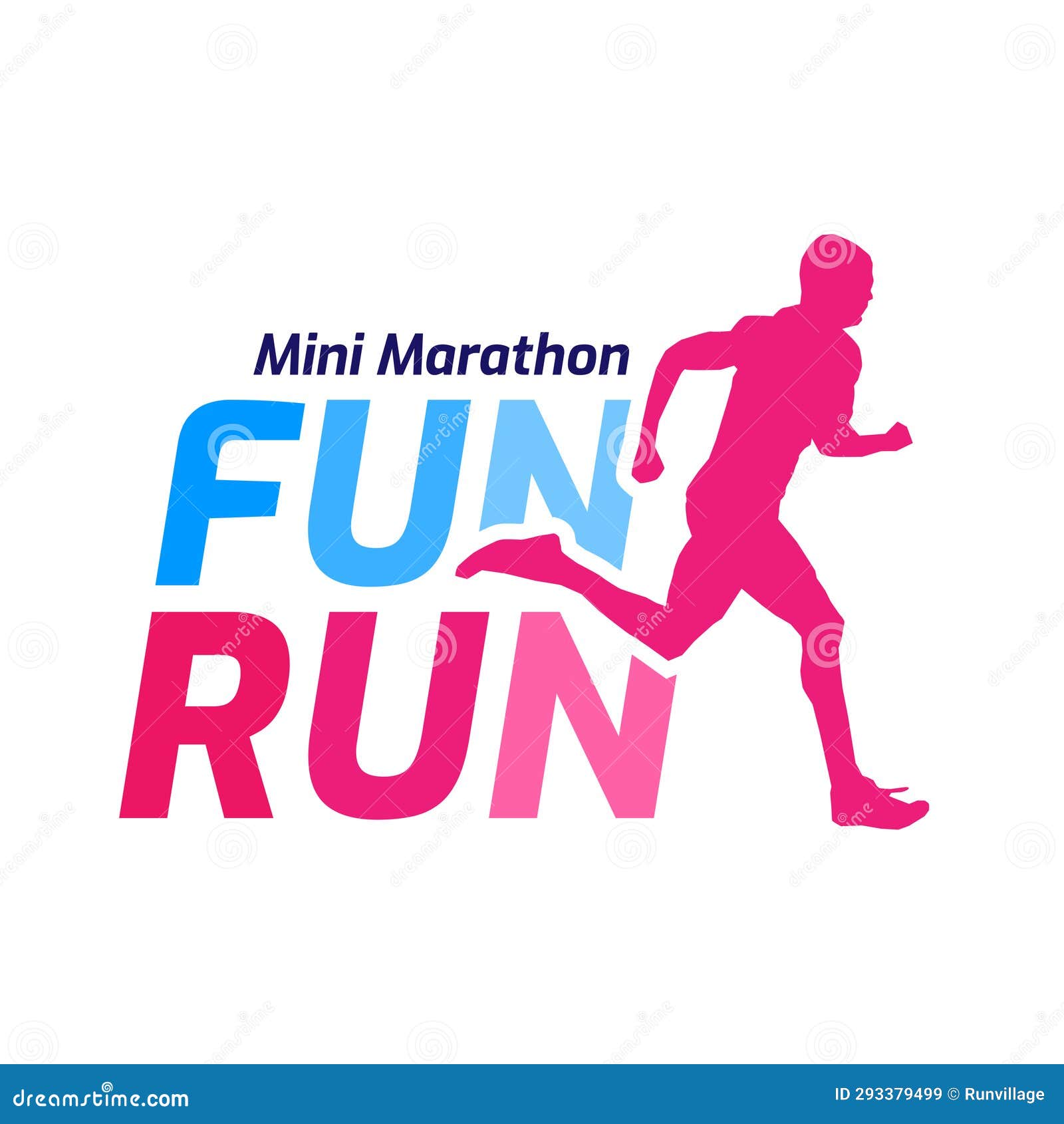 Logo Design for 5K Fun Run Event Stock Vector - Illustration of sport ...