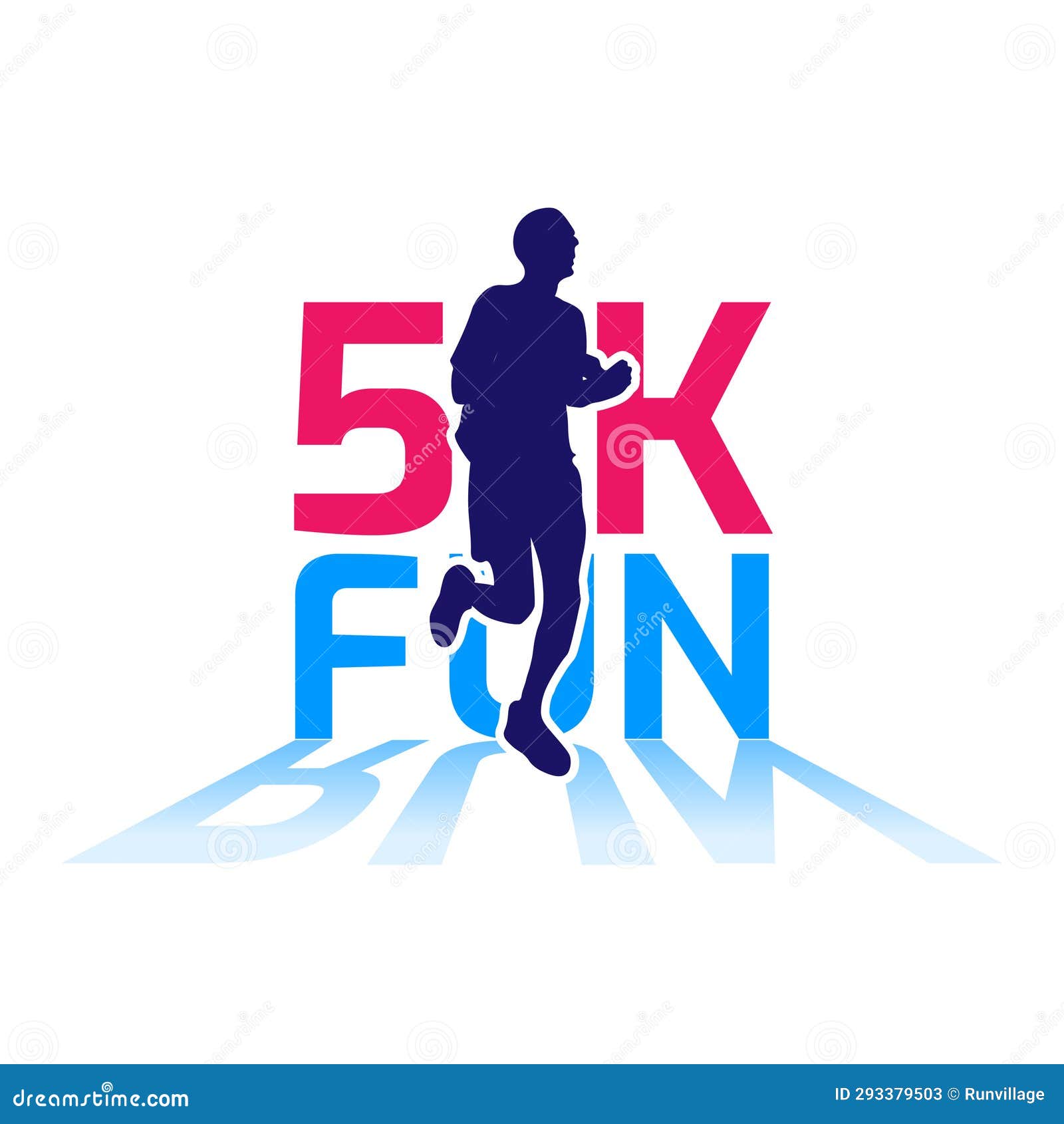 Logo Design for 5K Fun Run Event Stock Vector - Illustration of runner ...