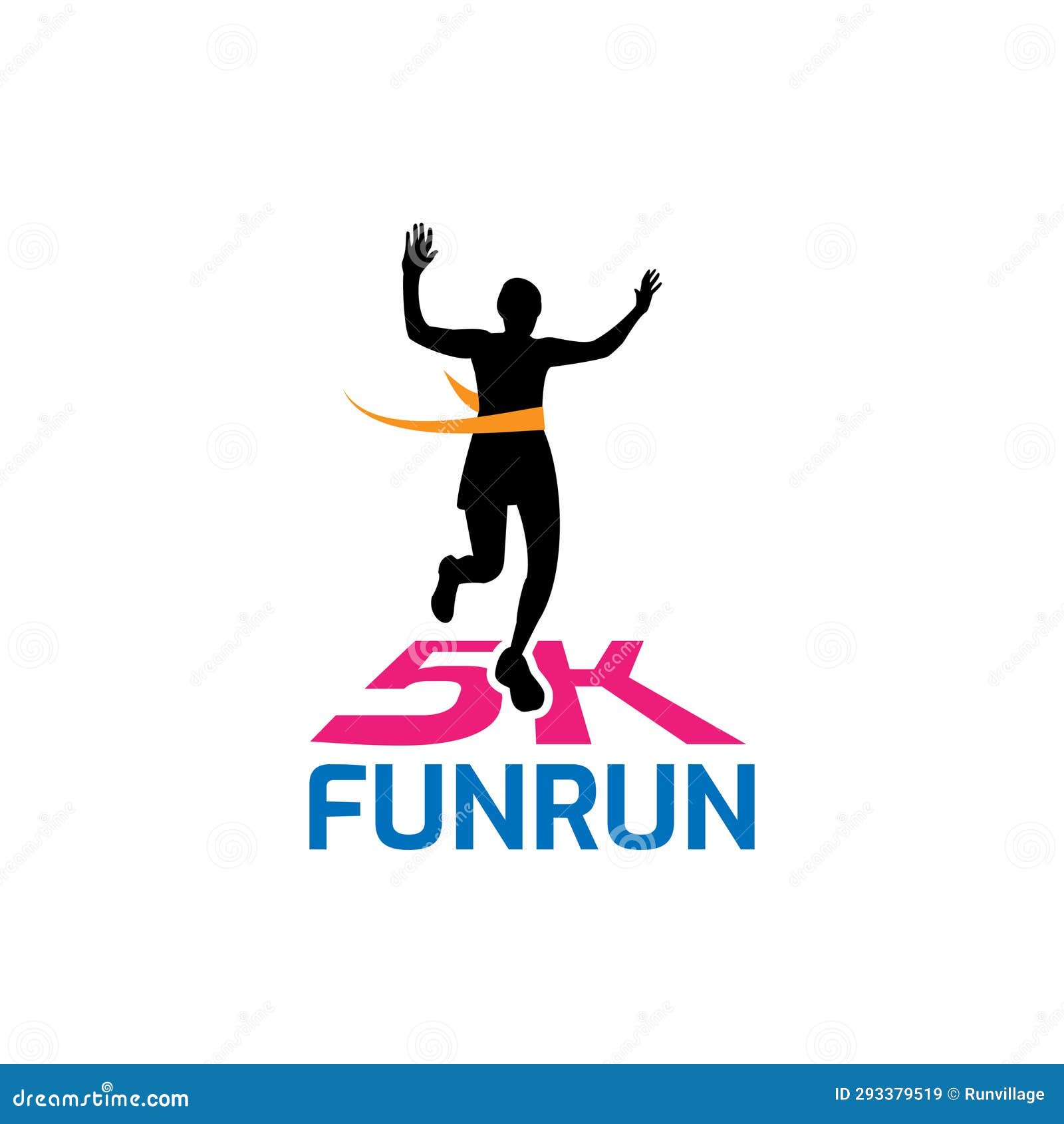 Logo Design for 5K Fun Run Event Stock Vector - Illustration of shoe ...