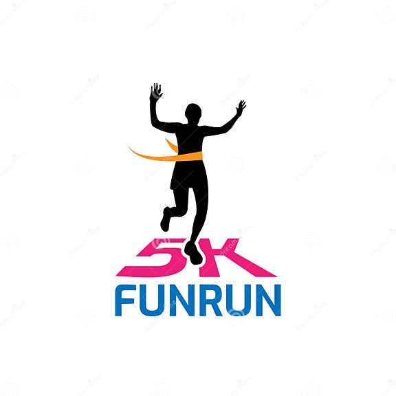 Logo Design for 5K Fun Run Event Stock Vector - Illustration of shoe ...