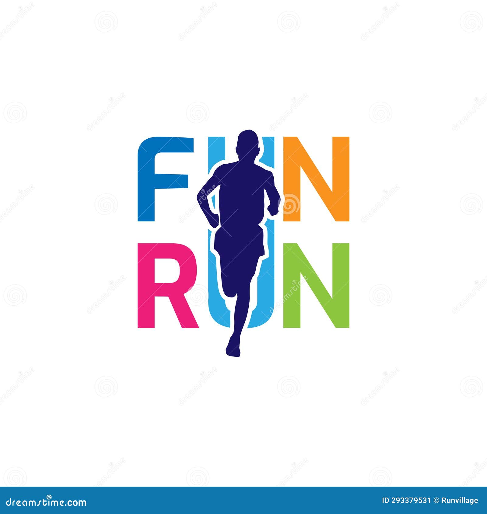 Logo Design for 5K Fun Run Event Stock Illustration - Illustration of ...
