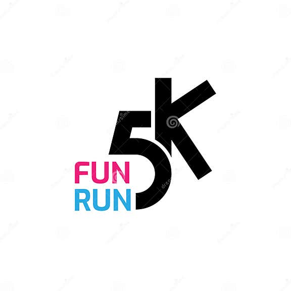 Logo Design for 5K Fun Run Event Stock Vector - Illustration of sprint ...