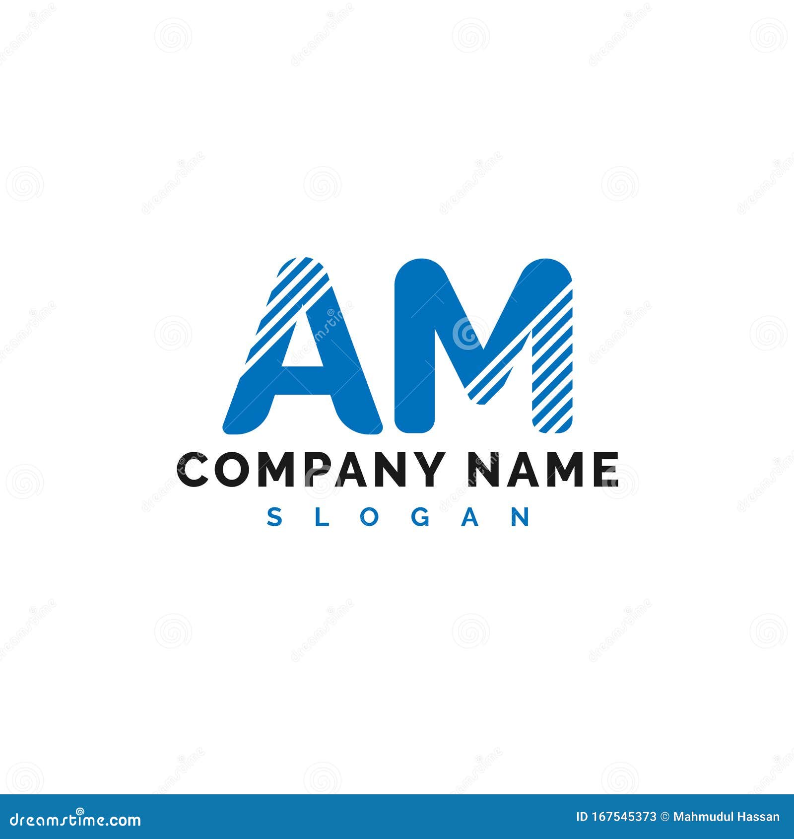 Am Logo Design. am Letter Logo Icon Vector Illustration - Vector Stock ...