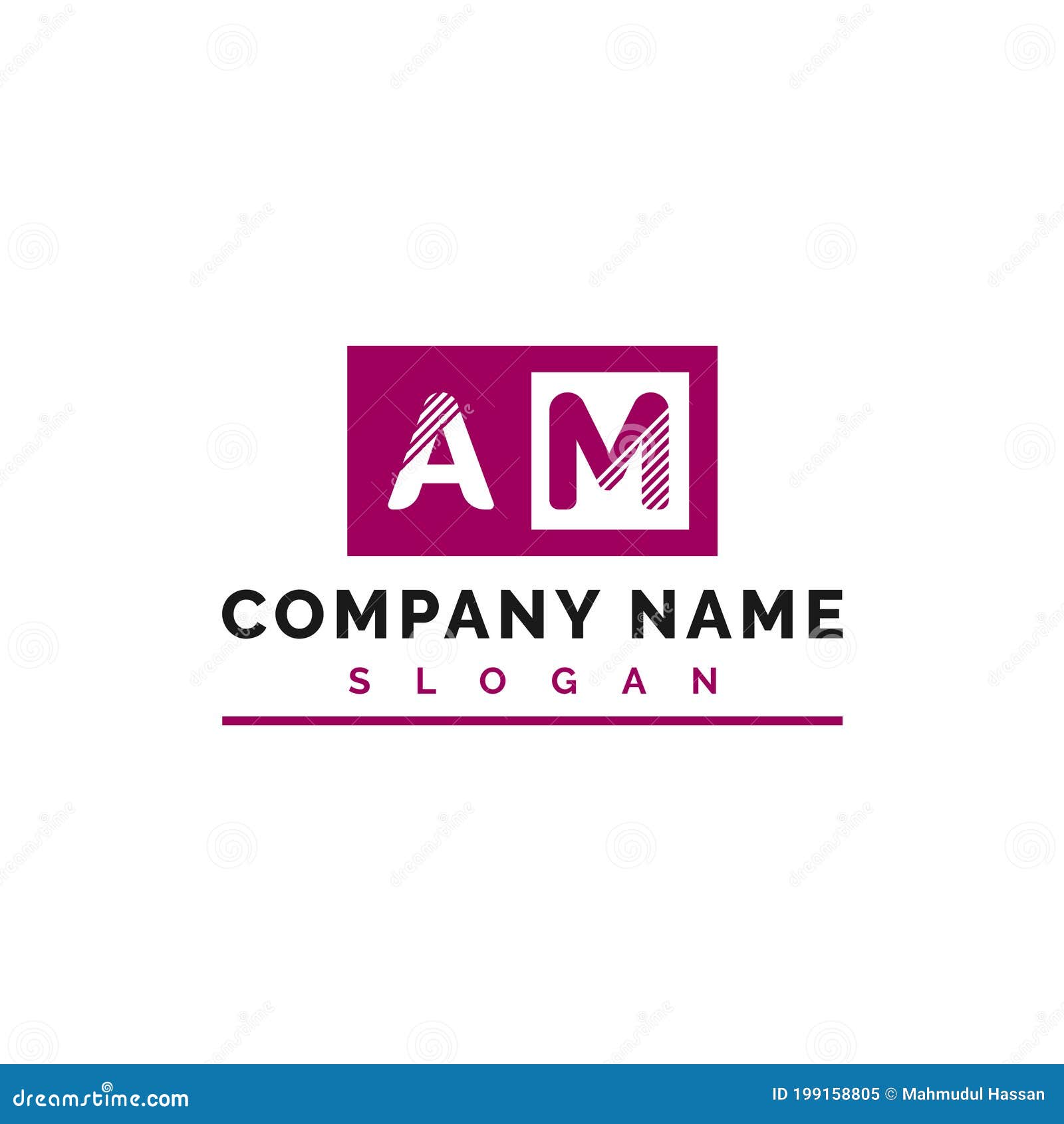 Am Logo Design. am Letter Logo Icon Vector Illustration - Vector Stock ...