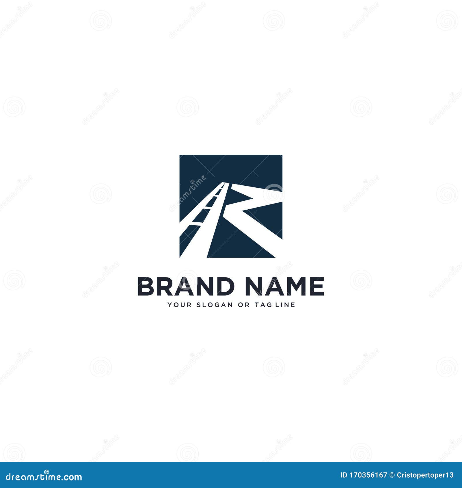 Logo Design for the Letter R and the Road Vector Stock Vector ...