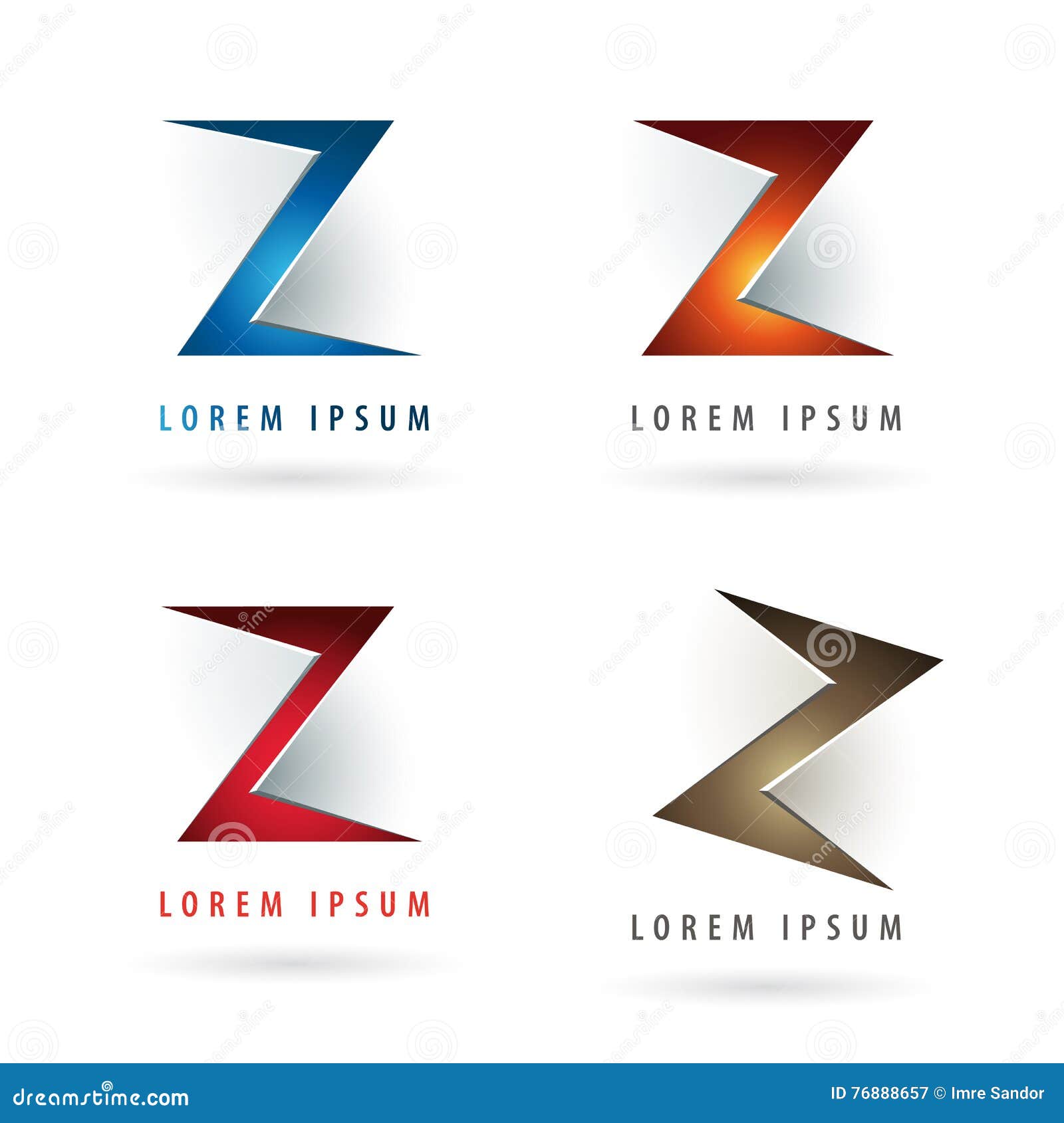 Logo Design with Letter Shape Stock Vector - Illustration of banner ...