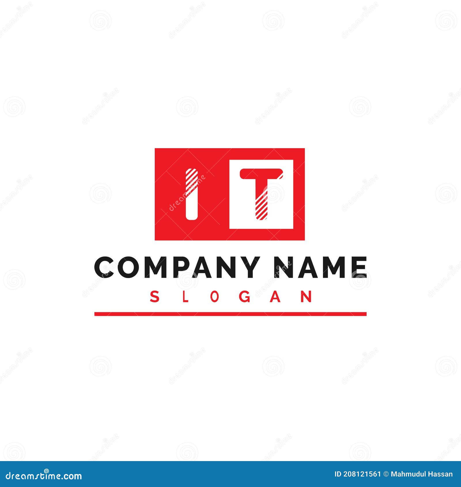 It Logo Design. it Letter Logo Vector Illustration - Vector Stock ...