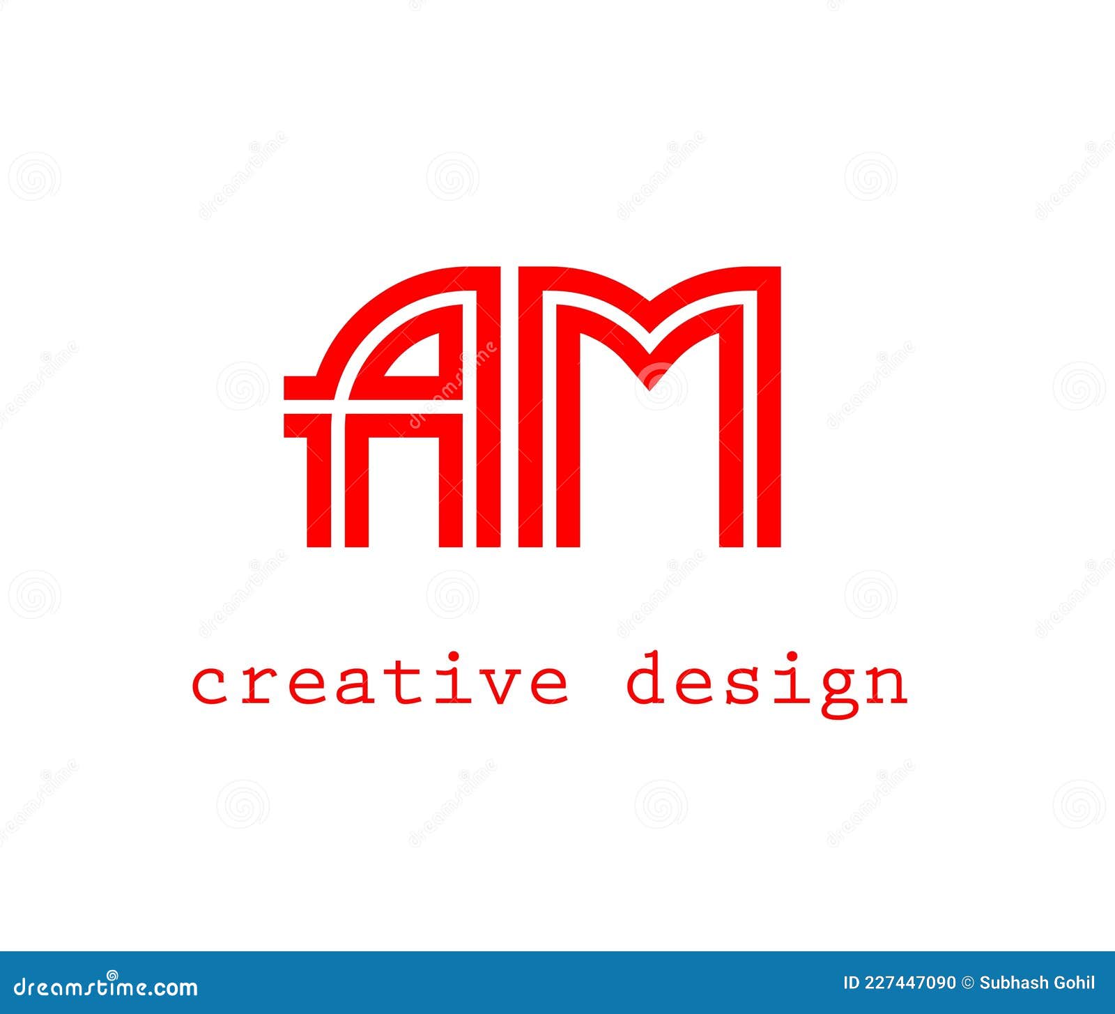 Am logo design stock illustration. Illustration of handwriting - 227447090