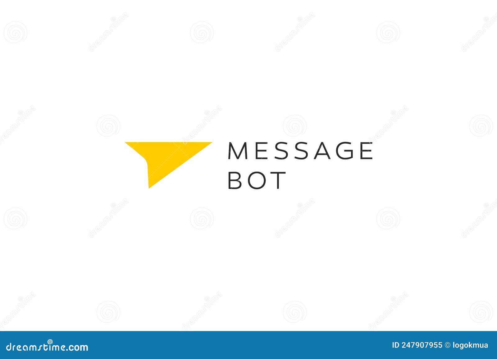 Logo Design for Message Bot Stock Vector - Illustration of flat ...