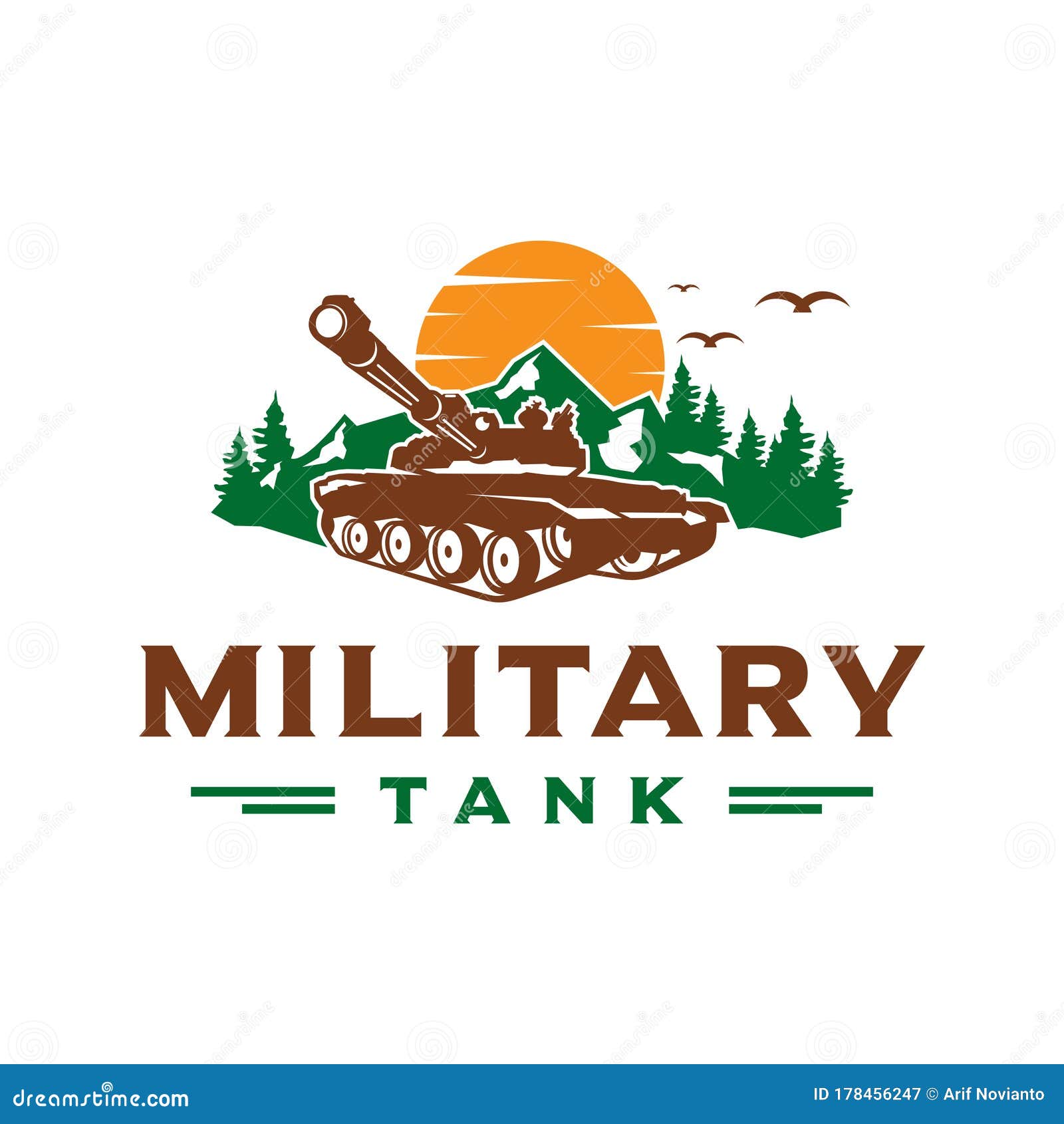 Military tank logo design stock illustration. Illustration of american ...