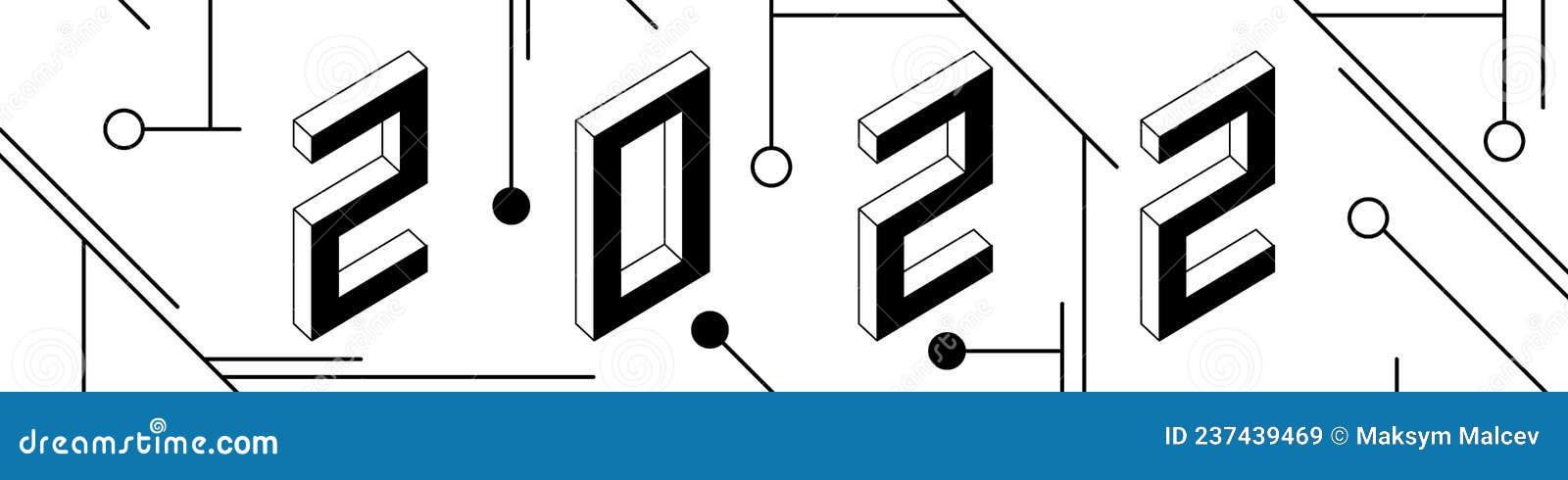 2022 Logo Design in Modern Isometric Style. 2022 Number Design Template ...