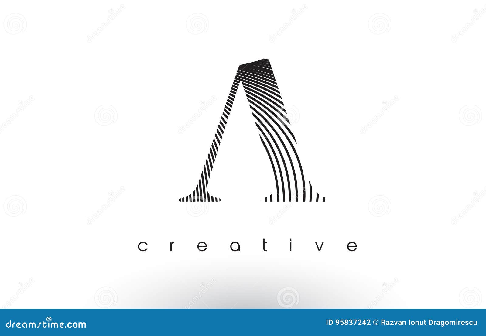 A Logo Design with Multiple Lines and Black and White Colors. Stock ...