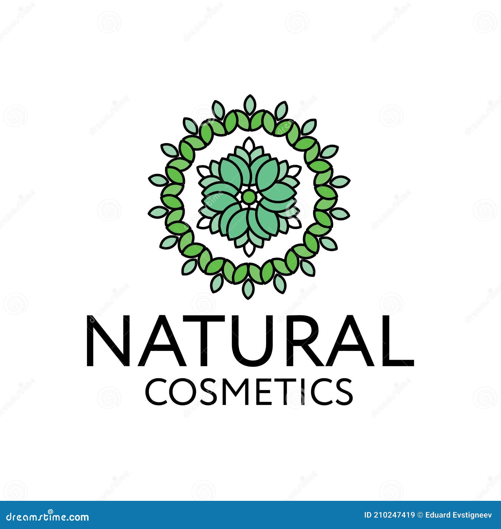 Logo Design of Natural Cosmetics, Suitable for Placement on Box ...