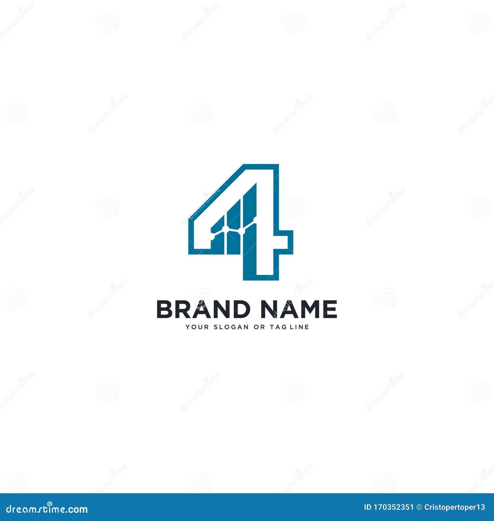 Logo Design Number 4 Financial Vector Stock Vector - Illustration of ...