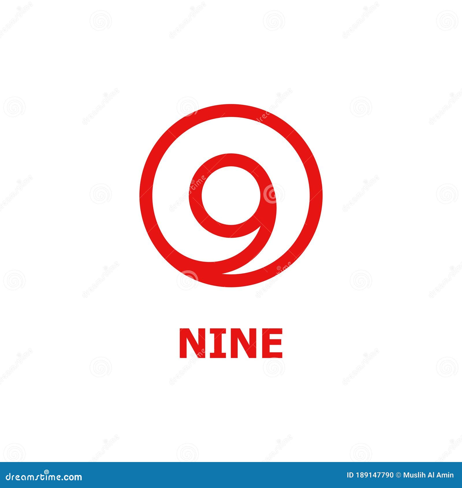 9 Logo design stock vector. Illustration of letter, sign - 189147790