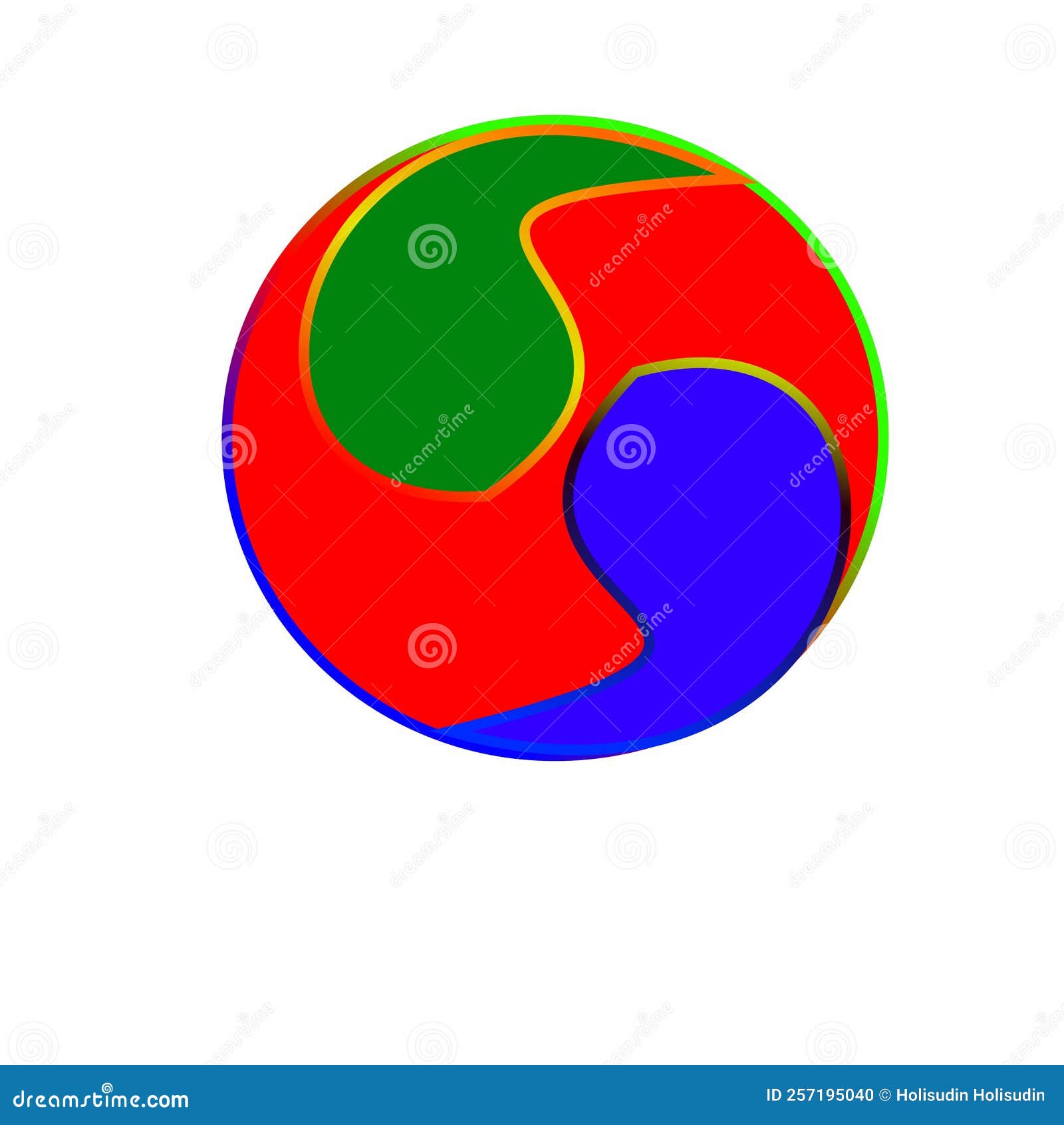 Number 6 9 Logo Design in Red Circle Stock Illustration - Illustration ...