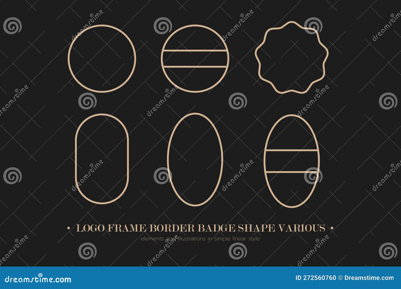 Logo Design, Oval and Circle Frame Border Badge Stock Vector ...
