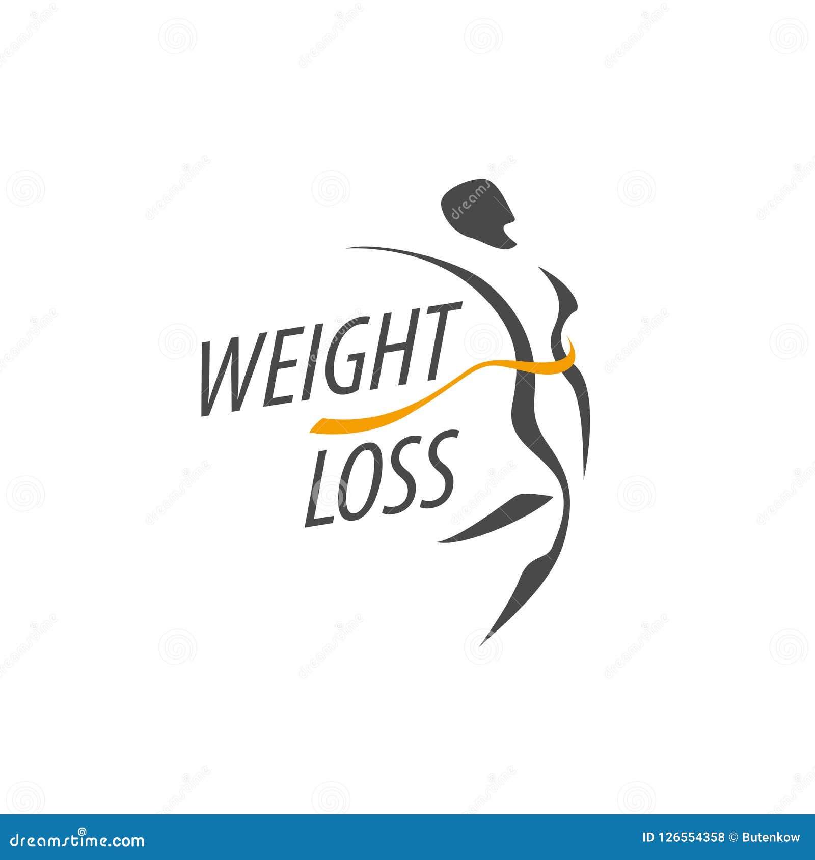 Weight loss logo stock vector. Illustration of logo - 126554358