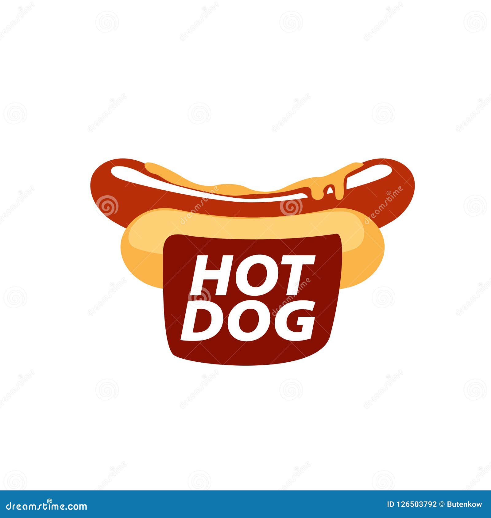 Vector logo hot dog stock vector. Illustration of badge - 126503792