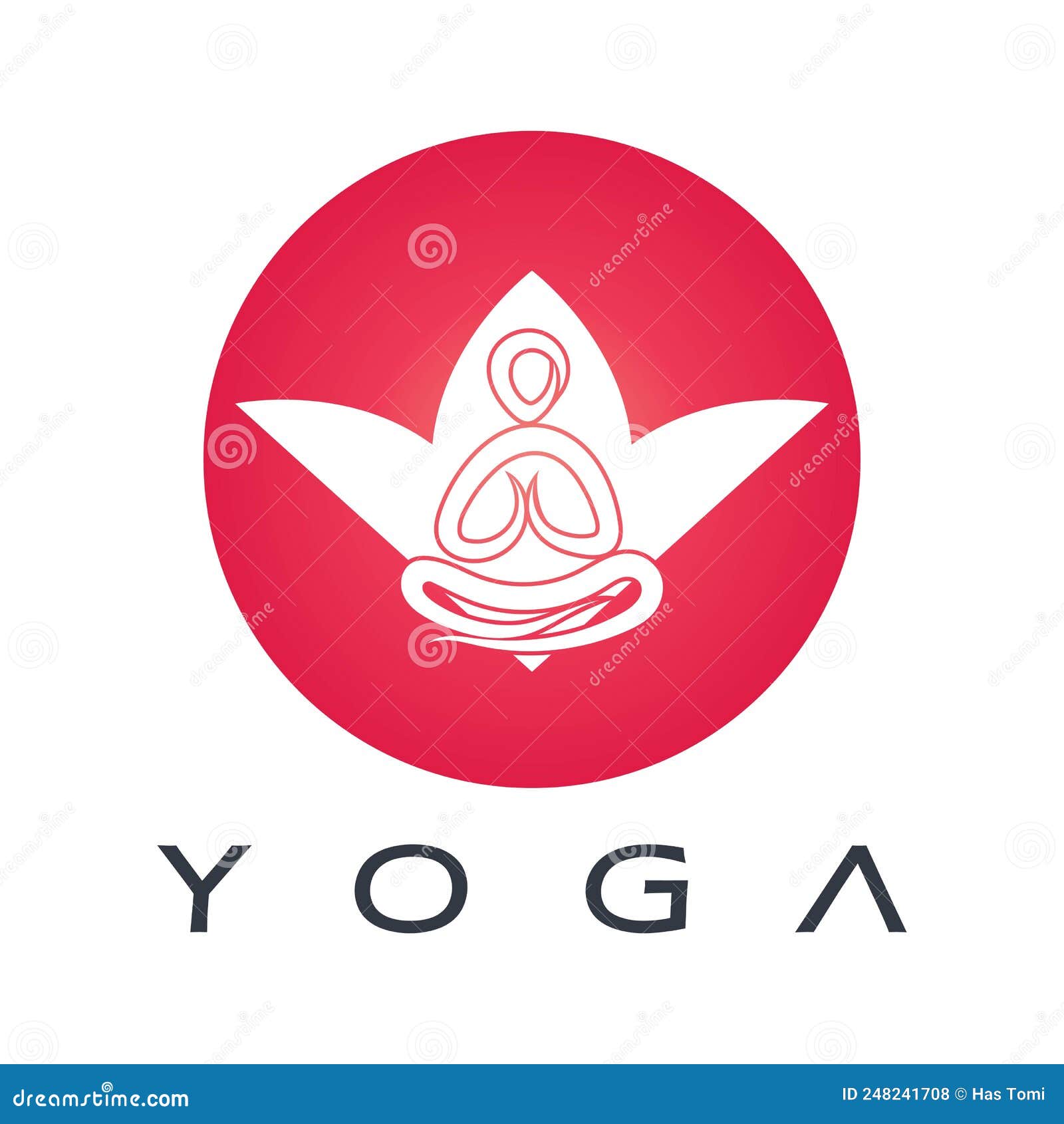 Logo Design of People Doing Yoga Symbol Icon Illustration Vector Stock ...
