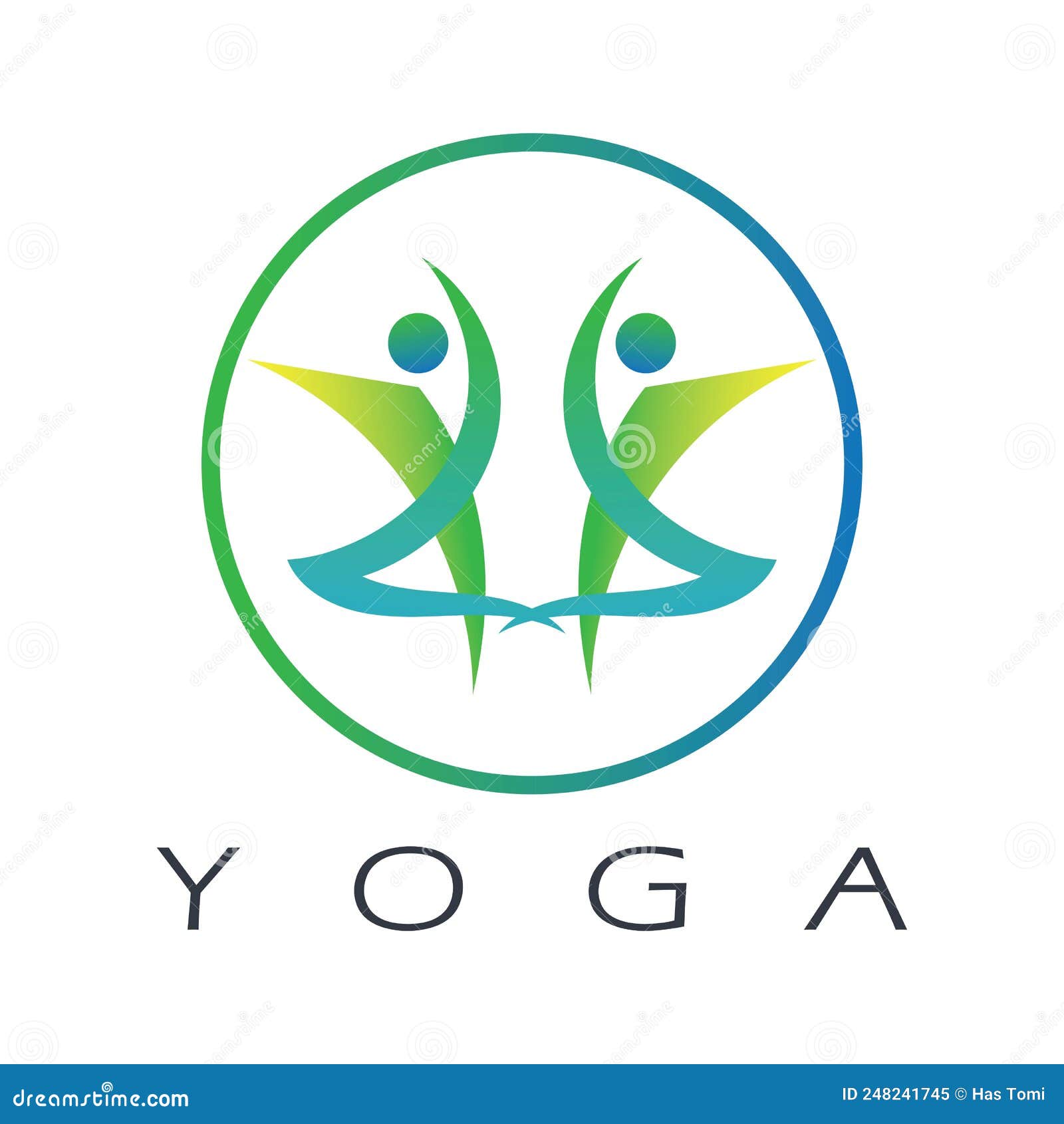Logo Design of People Doing Yoga Symbol Icon Illustration Vector Stock ...