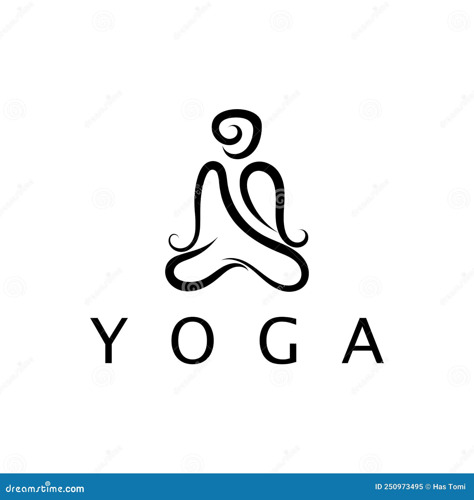 Logo Design of People Doing Yoga Symbol Icon Illustration Vector Stock ...