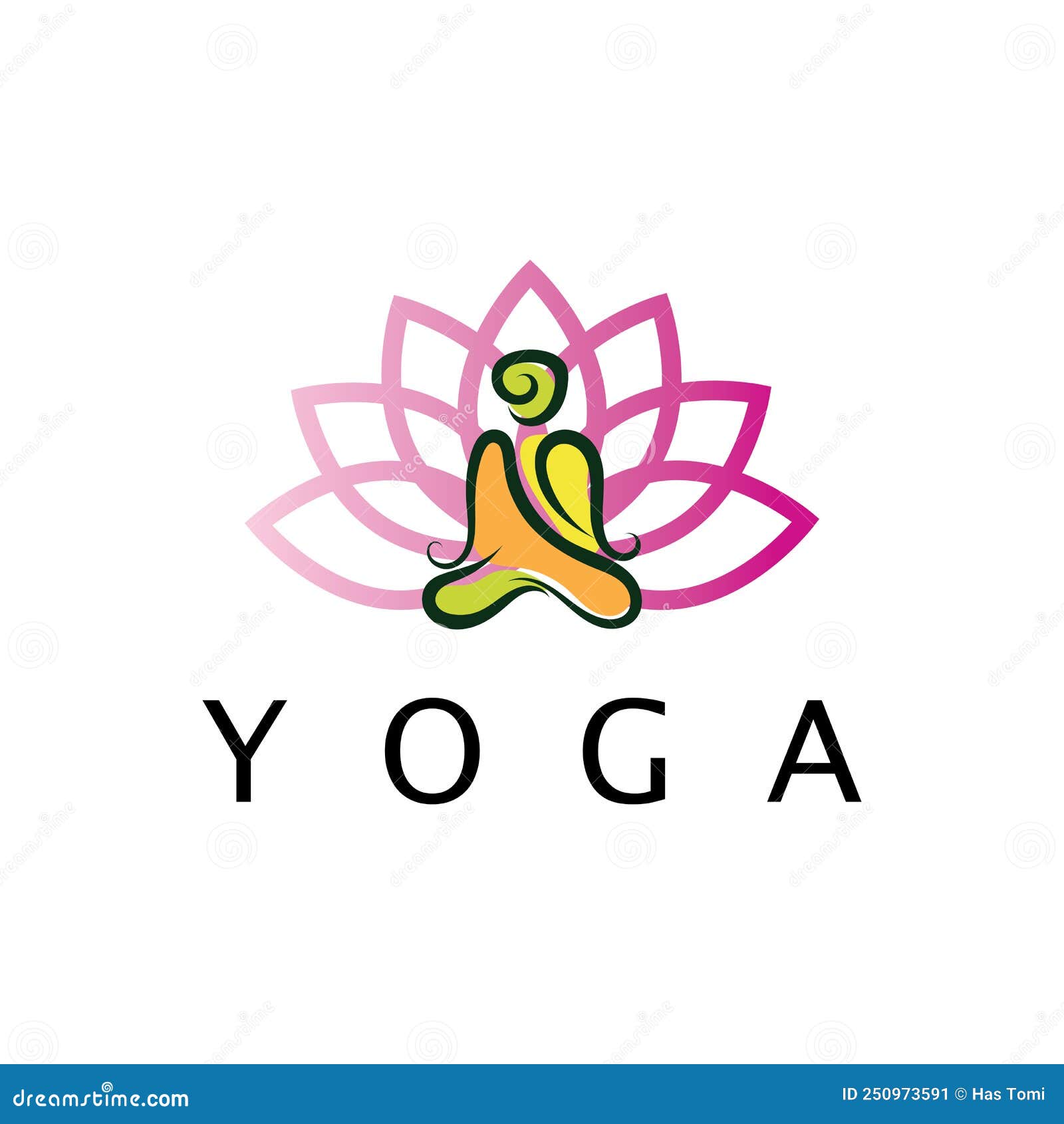 Logo Design of People Doing Yoga Symbol Icon Illustration Vector Stock ...