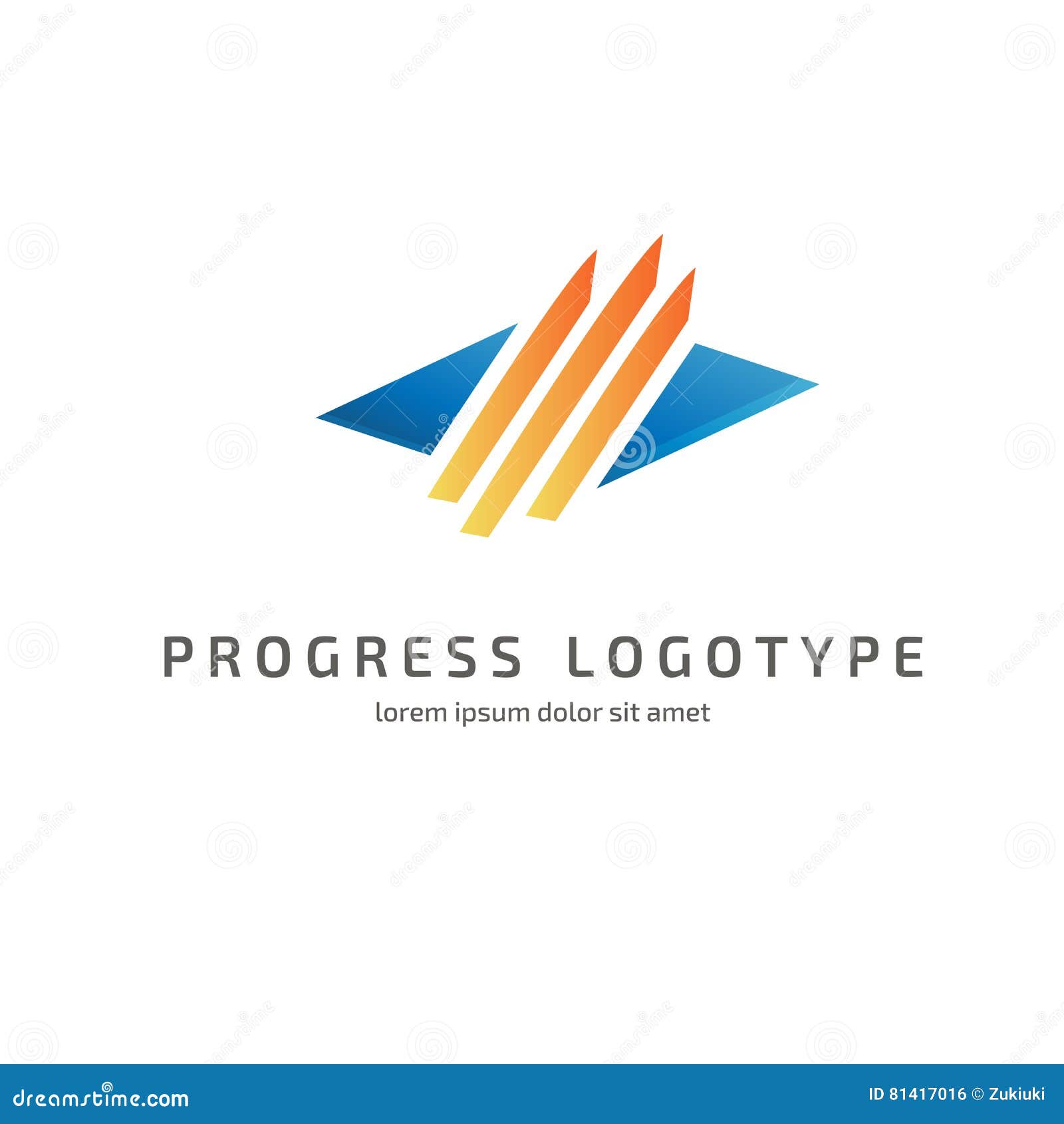 Logo Design Progress Vector Template Stock Vector - Illustration of ...