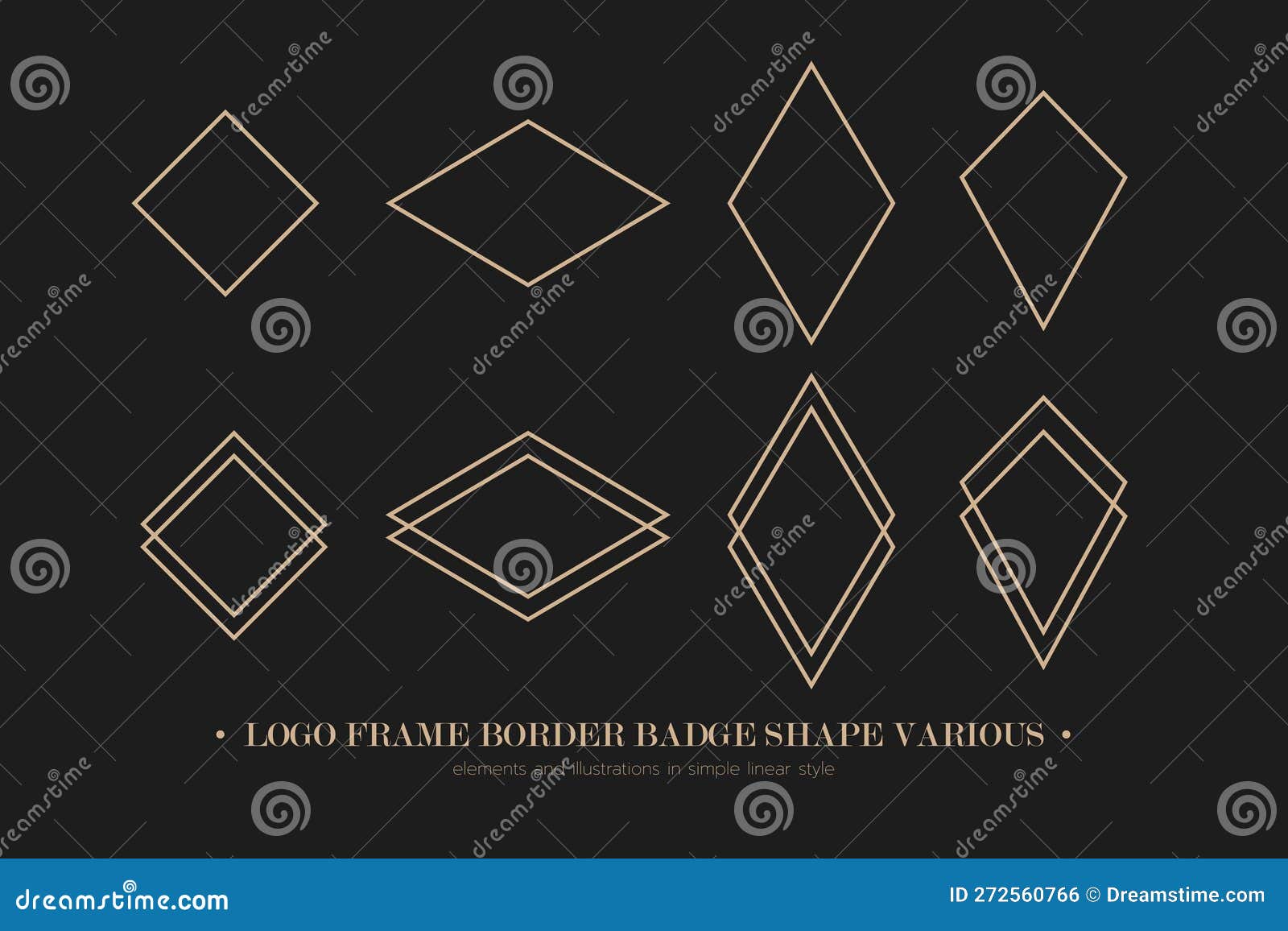 Logo Design, Rectangle Frame Border Badge Stock Vector - Illustration ...