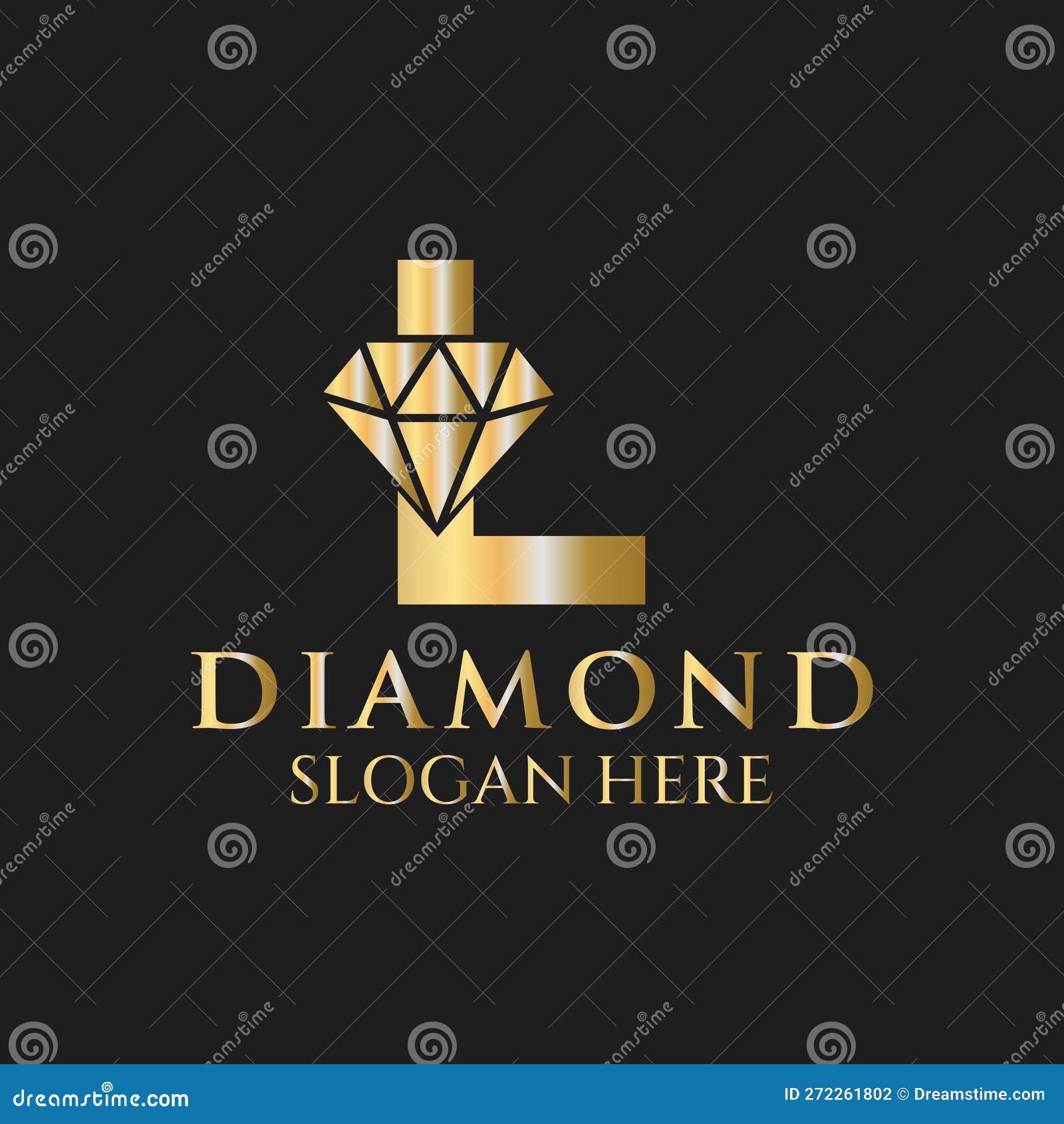 Logo-Design. Schmucklogo Mit Diamantsymbolvorlage Vektor Abbildung ...