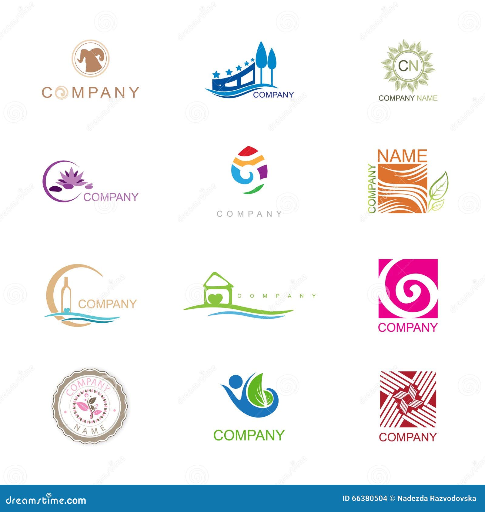 Logo Design Set stock vector. Illustration of modern - 66380504