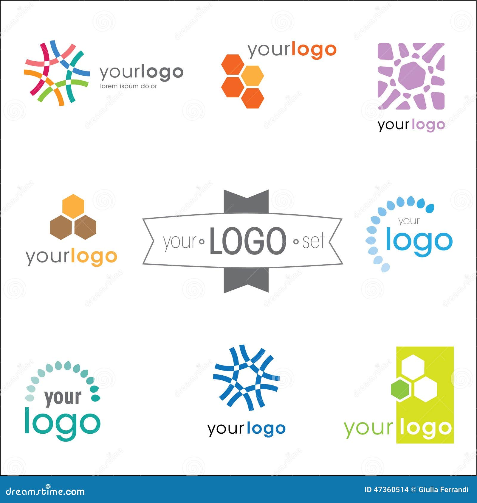 Logo design set stock vector. Illustration of encircle - 47360514