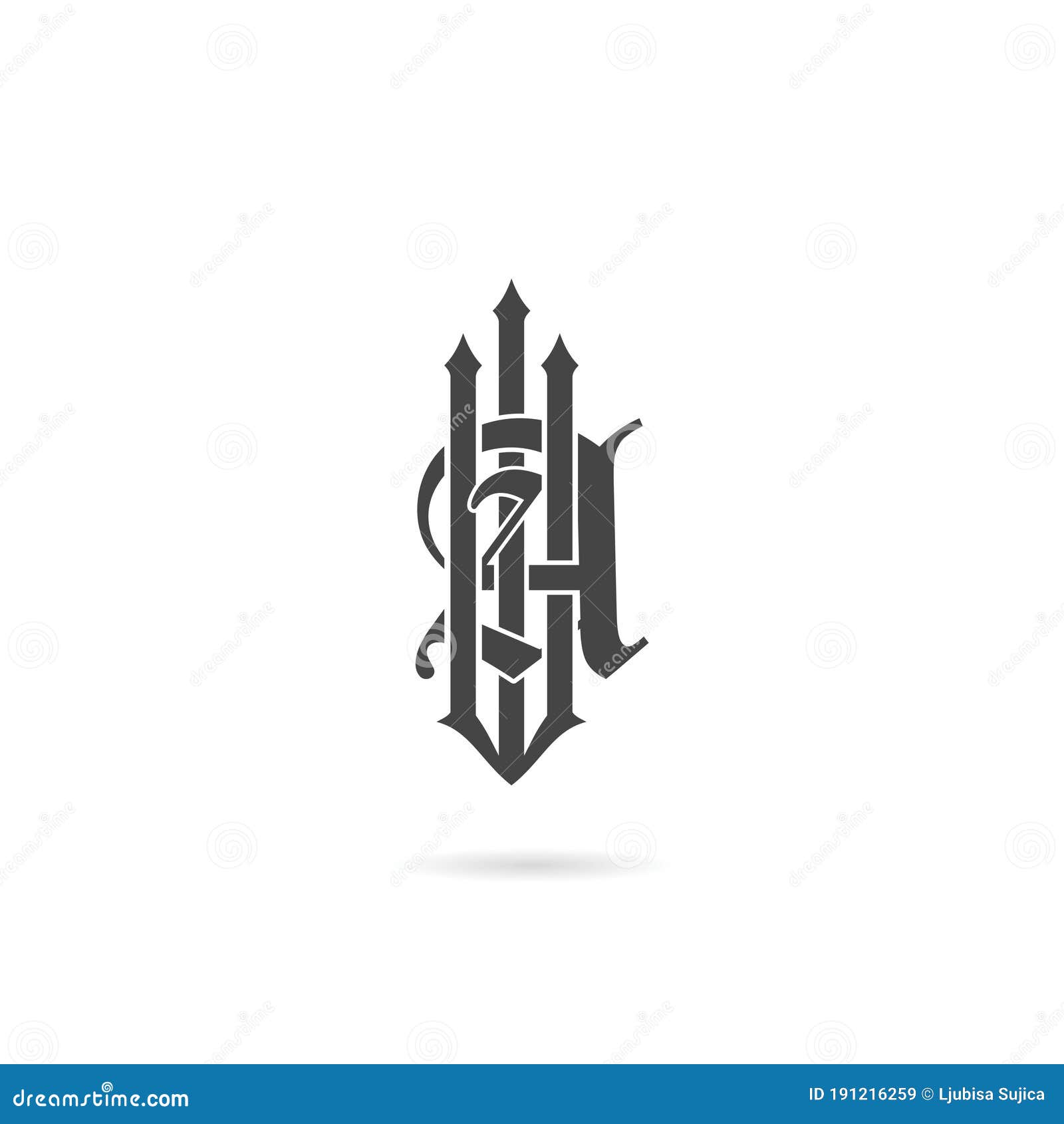 A Logo Design with shadow stock illustration. Illustration of ...