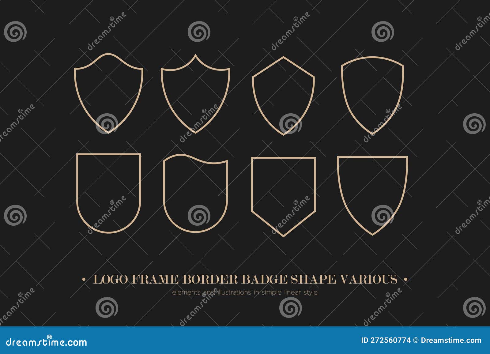Logo Design, Shield Shape Frame Border Badge Stock Vector ...