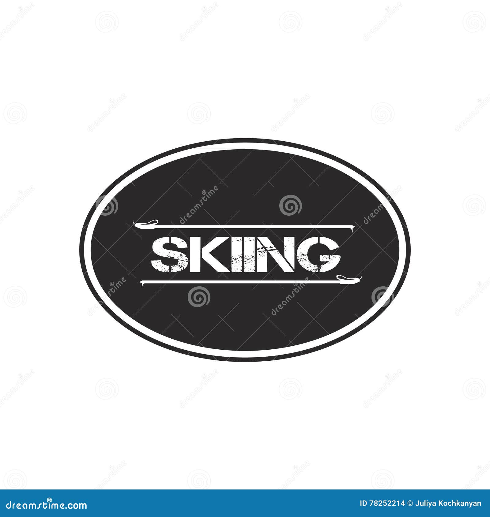 Logo design for skiing stock vector. Illustration of symbol - 78252214