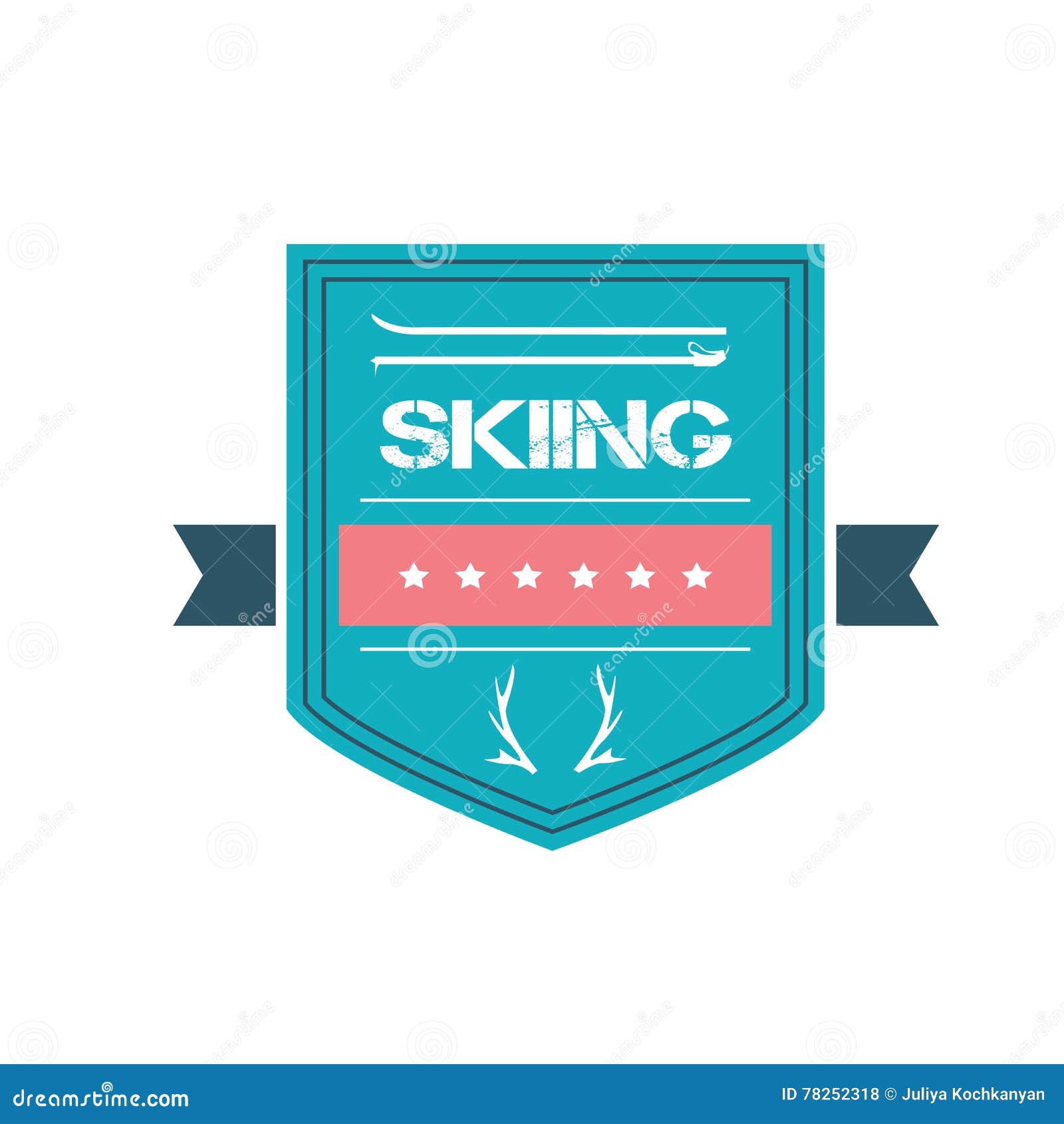 Logo design for skiing stock vector. Illustration of logo - 78252318