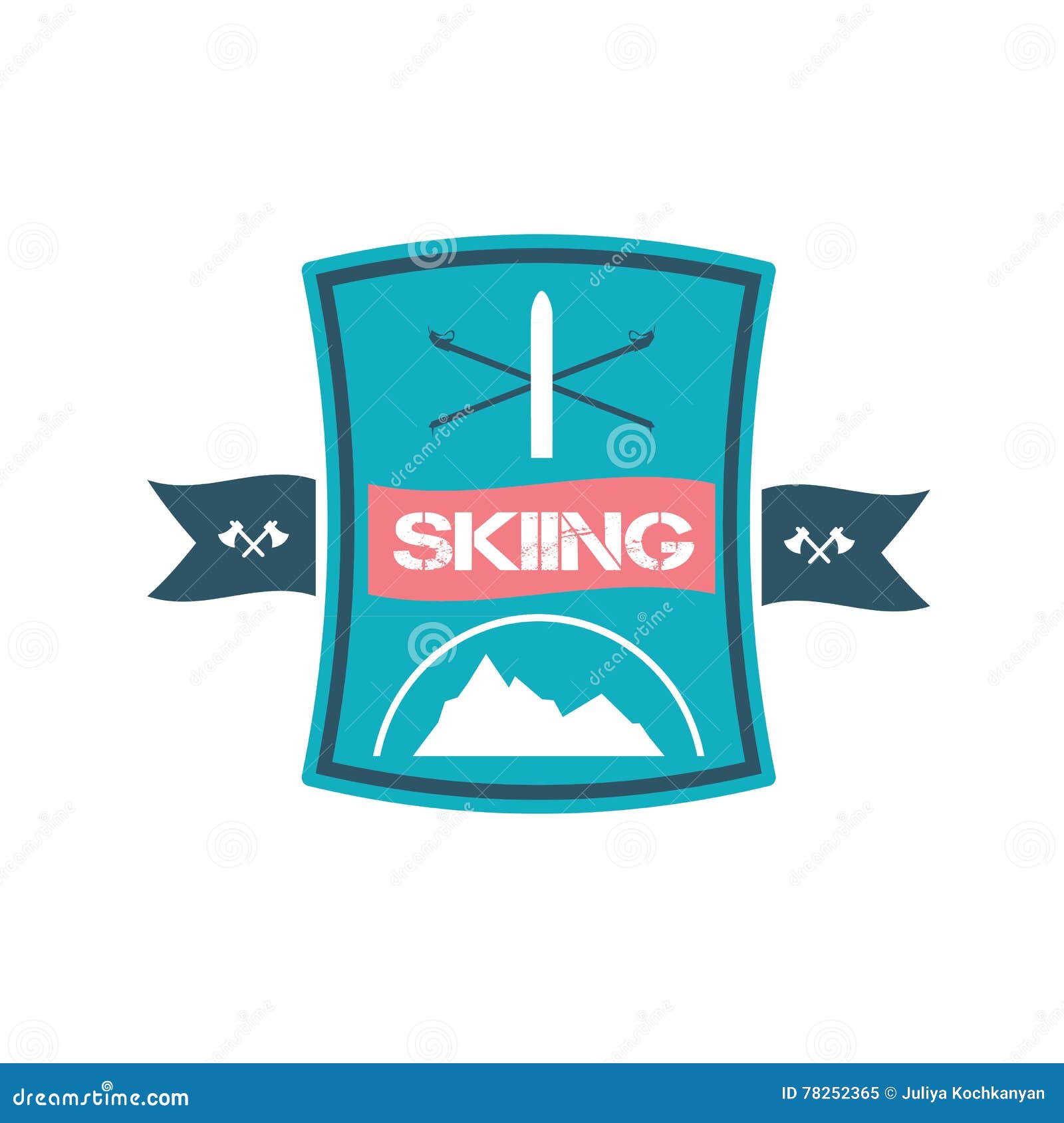 Logo design for skiing stock vector. Illustration of outdoor - 78252365