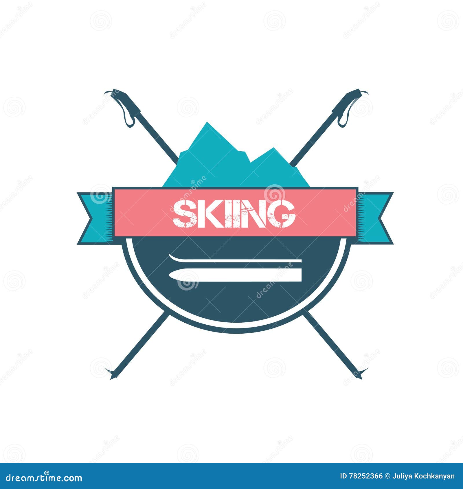 Logo design for skiing stock vector. Illustration of nature - 78252366